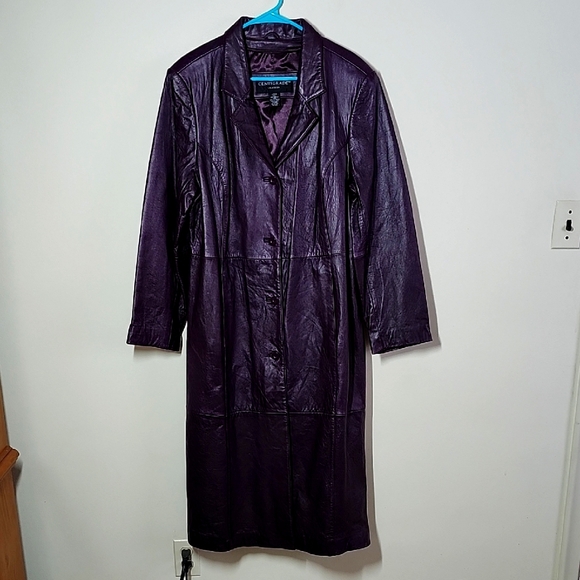 Centigrade | Jackets & Coats | Vintage Centigrade Purple Leather Coat ...